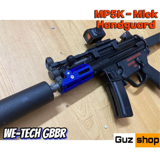 🔫 Airsoft Mp5k - Mlok | Wetech | handguard | Guzshop・ STL File for 3D ...