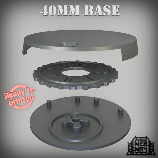 ⚔ Wound-counter base 40mm (1)・ STL File for 3D printing・Cults