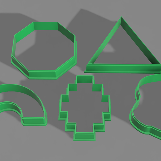 STL file Cookie Cutter Shapes X5 🍪 ・3D print design to download・Cults