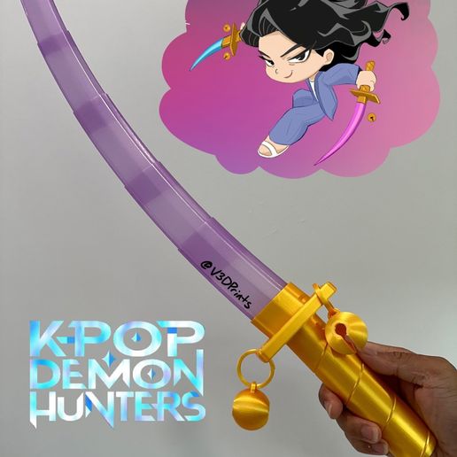 ⚔️ Celine's Swords | Kpop Demon Hunter | Retractable Sword・ 3D File for ...