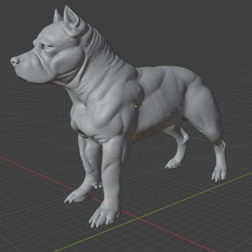 👾 American Bully Standing Pose - Realistic 3D Model・ STL File for 3D ...