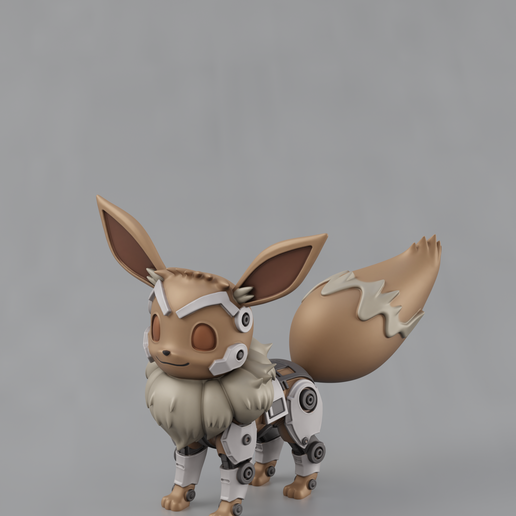 🐉 Eevee Mech (Pokemon)・Free 3D File for 3D printing・Cults