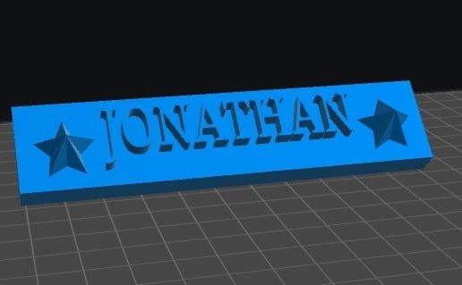 3D file Jonathan Nameplate 👾 ・3D printable model to download・Cults
