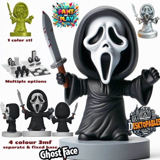 Cute Chibi Ghostface - Scream | Halloween Special (AMS & STL) 🔪・Free ...