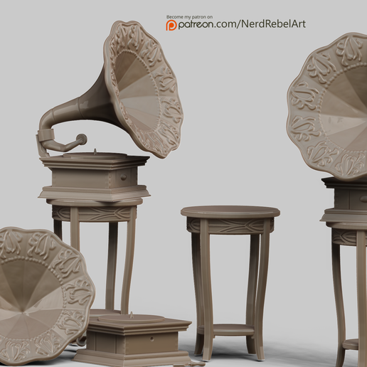 🗿 Expedition - Gramophone・ STL File for 3D printing・Cults