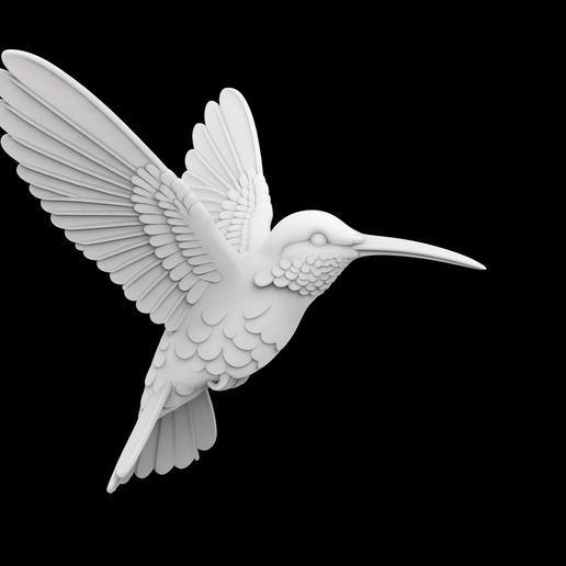 🗿 Hummingbird Sculpture 3D Print Model・ STL File for 3D printing・Cults