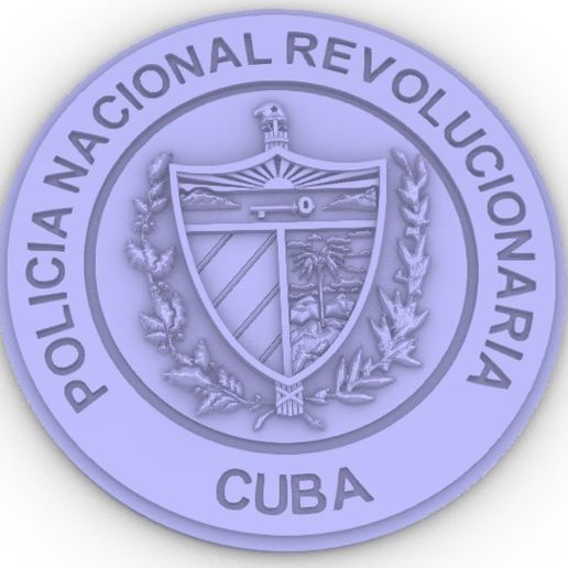 🚓 Revolutionary Police of Cuba Coat of Arms・ STL File for 3D printing・Cults