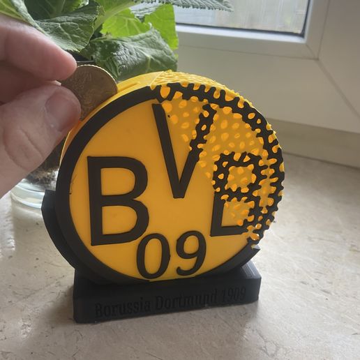 STL file BVB logo Voronoi money box 💰 ・3D printer design to download・Cults