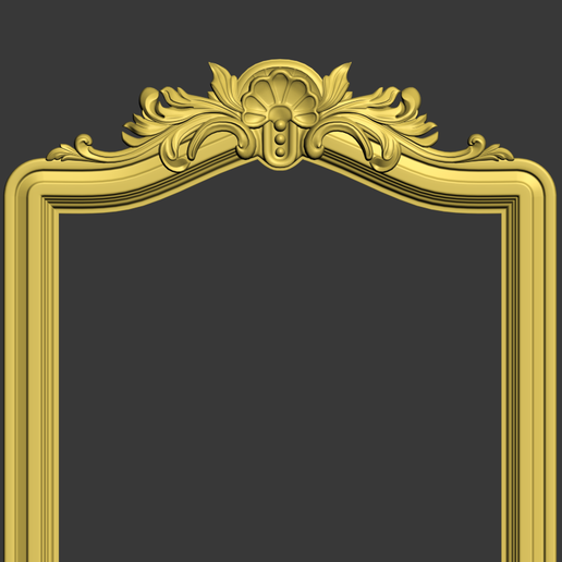 🪞 Ornamental Mirror Frame – Rococo Floral Design・ STL File for 3D ...