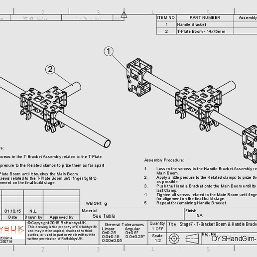 DYS Smart 3 Axis Hand Gimbal Frame・Free 3D File for ・Cults