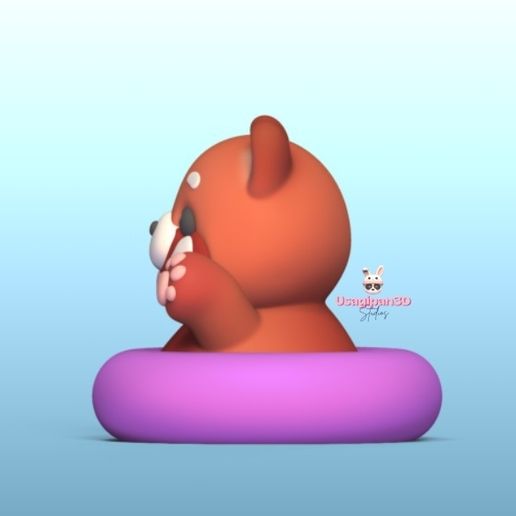 🐼 Red panda with a Float・ 3D File for 3D printing・Cults