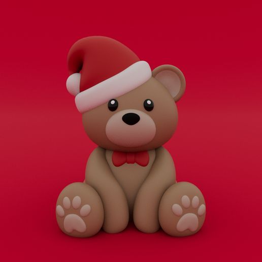 3D file Christmas Special - Teddy Bear 🎄 ・3D printing template to ...