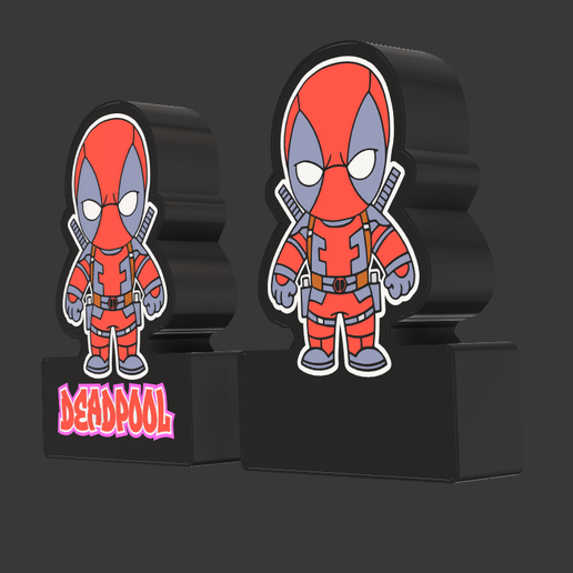 👶 BABY DEADPOOL LIGHT BOX・ 3MF File for ・Cults