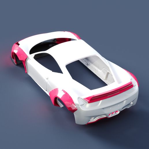 🇯🇵 Ferrari 458 LB-WORKS body kit・ 3D File for 3D printing・Cults