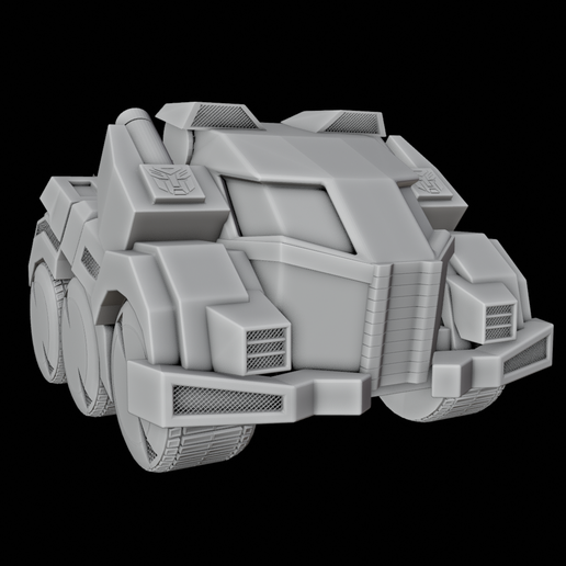 🍂 Optimus vehicle mode fall of cybertron・Free OBJ File for 3D printing ...