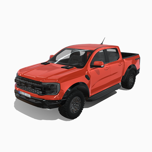 🚙 Ford Ranger Raptor (Orange)・ STL File for 3D printing・Cults