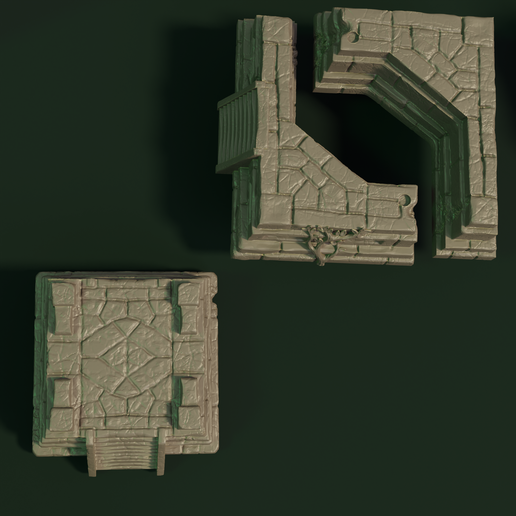 🎲 Jungle Pyramid multi-part terrain set・ 3D File for 3D printing・Cults