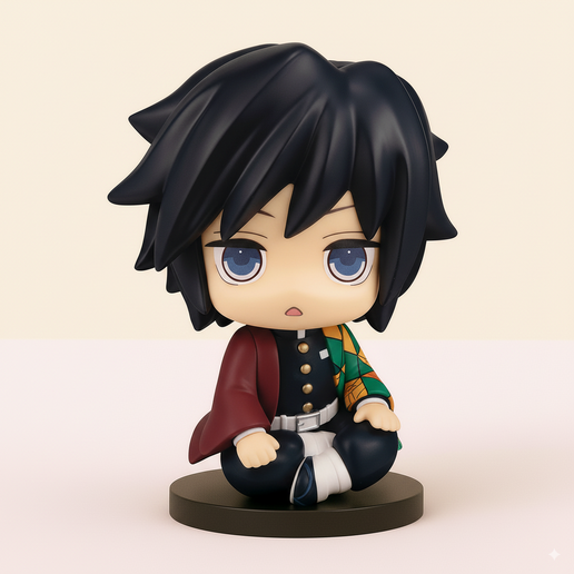 💧 Giyu Tomioka Chibi - Kawaii Figure from Kimetsu no Yaiba・ STL File ...