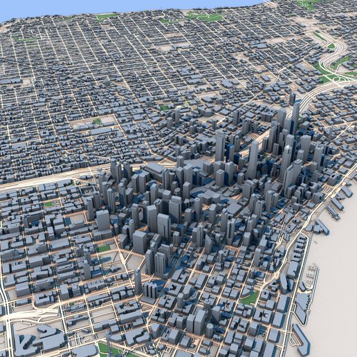 🏙️ Seattle City Washington United States・ 3D File for 3D printing・Cults