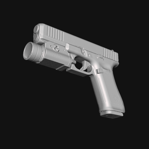 🔫 Glock 17 Gen 5 Streamlight TLR 1 HL Real Size Scan 3D Gun Mold・ STL File for 3D printing・Cults