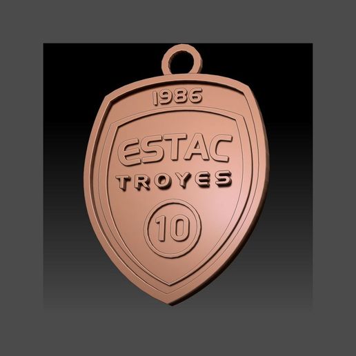 3D file Ligue 1 Troyes badge Printable and Renderable 📛 ・3D print ...