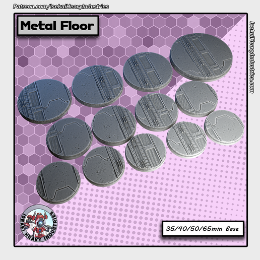 Metal Floor bases - 35/40/50/65mm・ 3D File for ・Cults