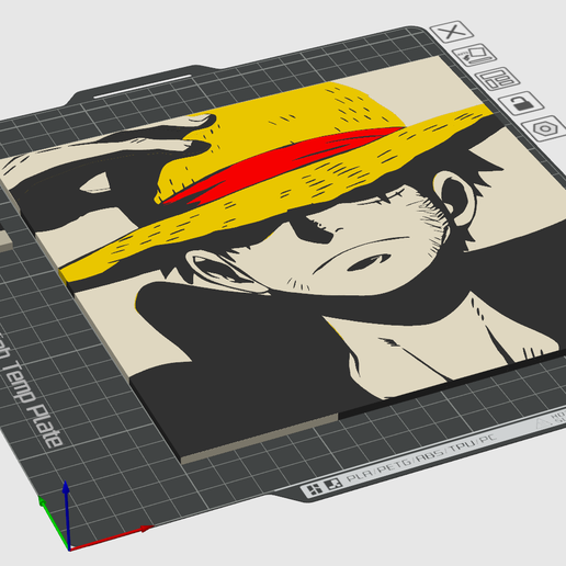 3MF file Monkey D. Luffy Wall Art 🐒 ・3D print design to download・Cults