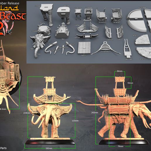 STL file War Elephant - 2 🐘 ・Template to download and 3D print・Cults