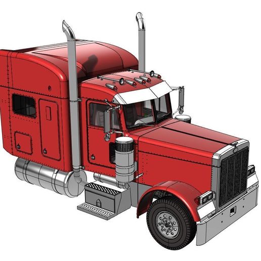 🚚 Peterbuilt 379 truck cabin with sleeper box 1:14 tamiya scale・ STL ...