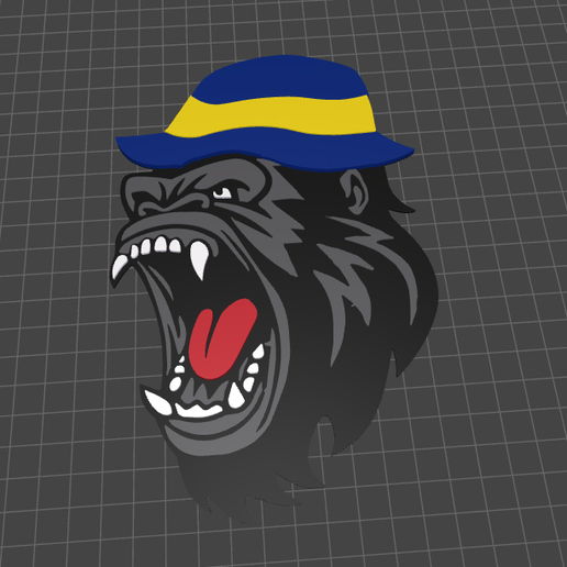 👄 Simio Boca Juniors・Archivo STL para Impresión 3D・Cults