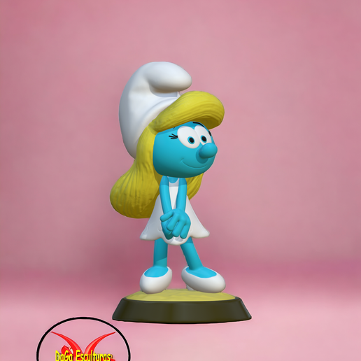 🎨 Smurfette (Fan Art)・Archivo STL para Impresión 3D・Cults
