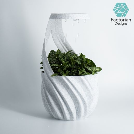 🌧️ Rain Planter "CloudDrop" | Plant Pot STL to 3D print | Rain Drop ...