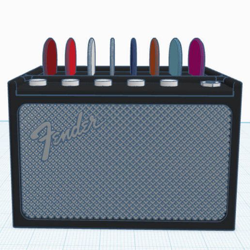 ⛏️ Combo AMP Fender - Pick Holder・ STL File for 3D printing・Cults