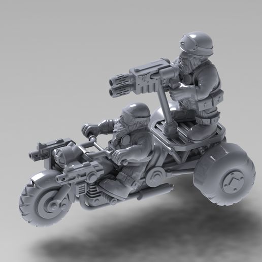 🛰 Tofty's Space Dwarf Weapons Trike/Quad & Sidecar 28mm・Free STL File ...