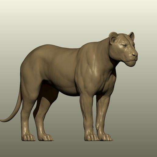 🐱 Lioness 3D Model・ STL File for 3D printing・Cults
