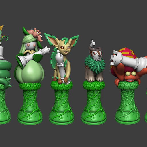 🆕 NEW pokemon chess・Free 3D File for 3D printing・Cults