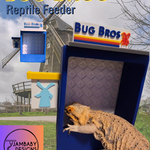 🐛 Bug Bros Pet Reptile Feeder・ 3D File for 3D printing・Cults
