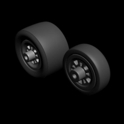 🚗 DRAG RIMS1+TIRES for 1/63 Scale Custom・ STL File for 3D printing・Cults