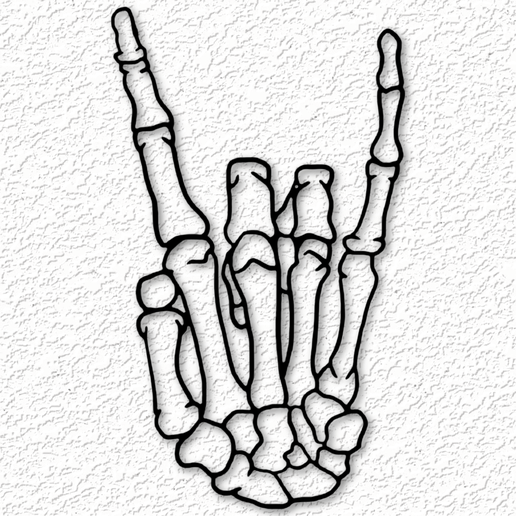 how to draw rock n roll hand