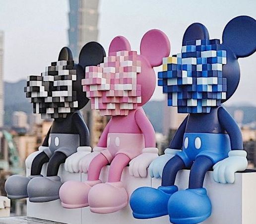 🐁 Mickey Mouse Seated Mosaic Fan Art Toy・ STL File for 3D printing・Cults