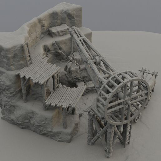 🤏 Small Stone Quarry 28 MM Tabletop Terrain・ 3D File for ・Cults