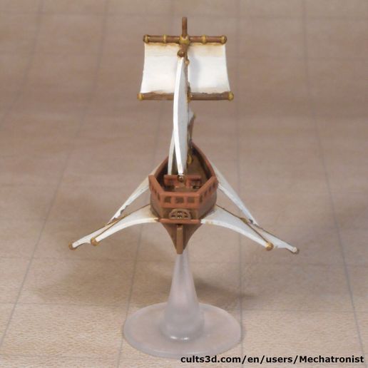 🚢 Cutter Flying Ship Miniature Compatible with DnD Spelljammer・ STL ...
