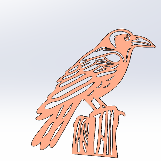 🐦 Crow decoration picture・Free STL File for 3D printing・Cults