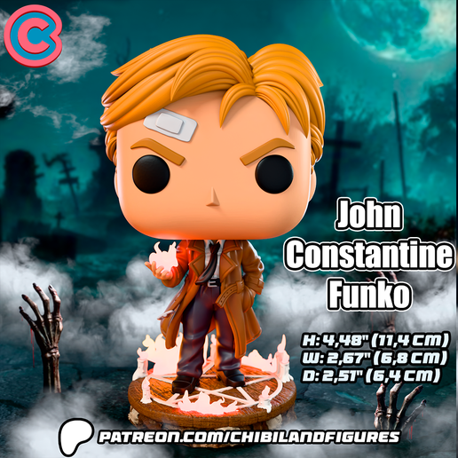 🪄 John Constantine - Funko STL Figure | 3D Print Model (Hellblazer)・ 3D ...
