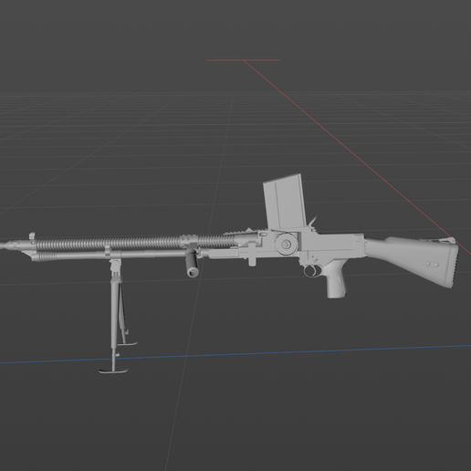 🔫 British "Bren" MK3 machine gun digital model material・ OBJ File for ...