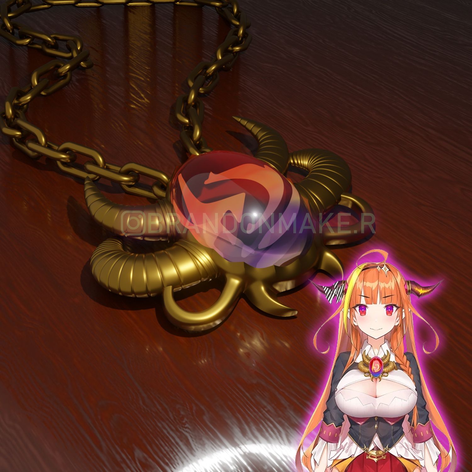 3D file Kiryu Coco Neckleace for Cosplay - Hololive・3D print model to download・Cults