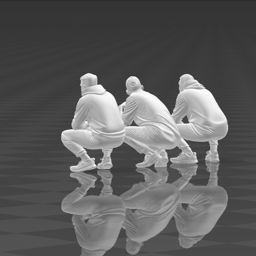 🏁 3PACK "SQUAT MODE" - Urban Figures 1/64 | STL High Detail・ STL File ...