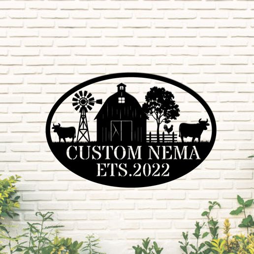 3D file Farm house metal signs 🚜 ・3D printing model to download・Cults