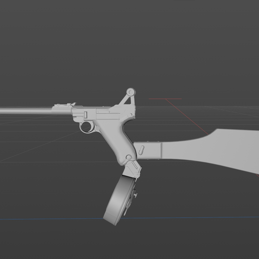 OBJ file German Luger P08 pistol 3D model material 🔫 ・3D printer model to download・Cults