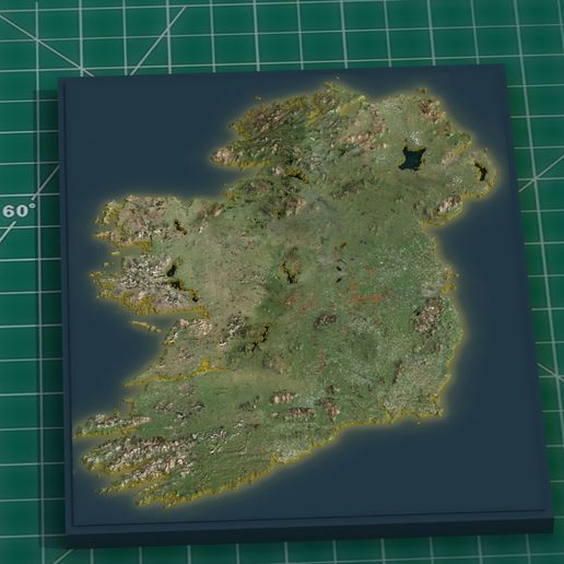 🇮🇪 Ireland Topographic Relief Map 3D Print Model・ 3D File for 3D ...
